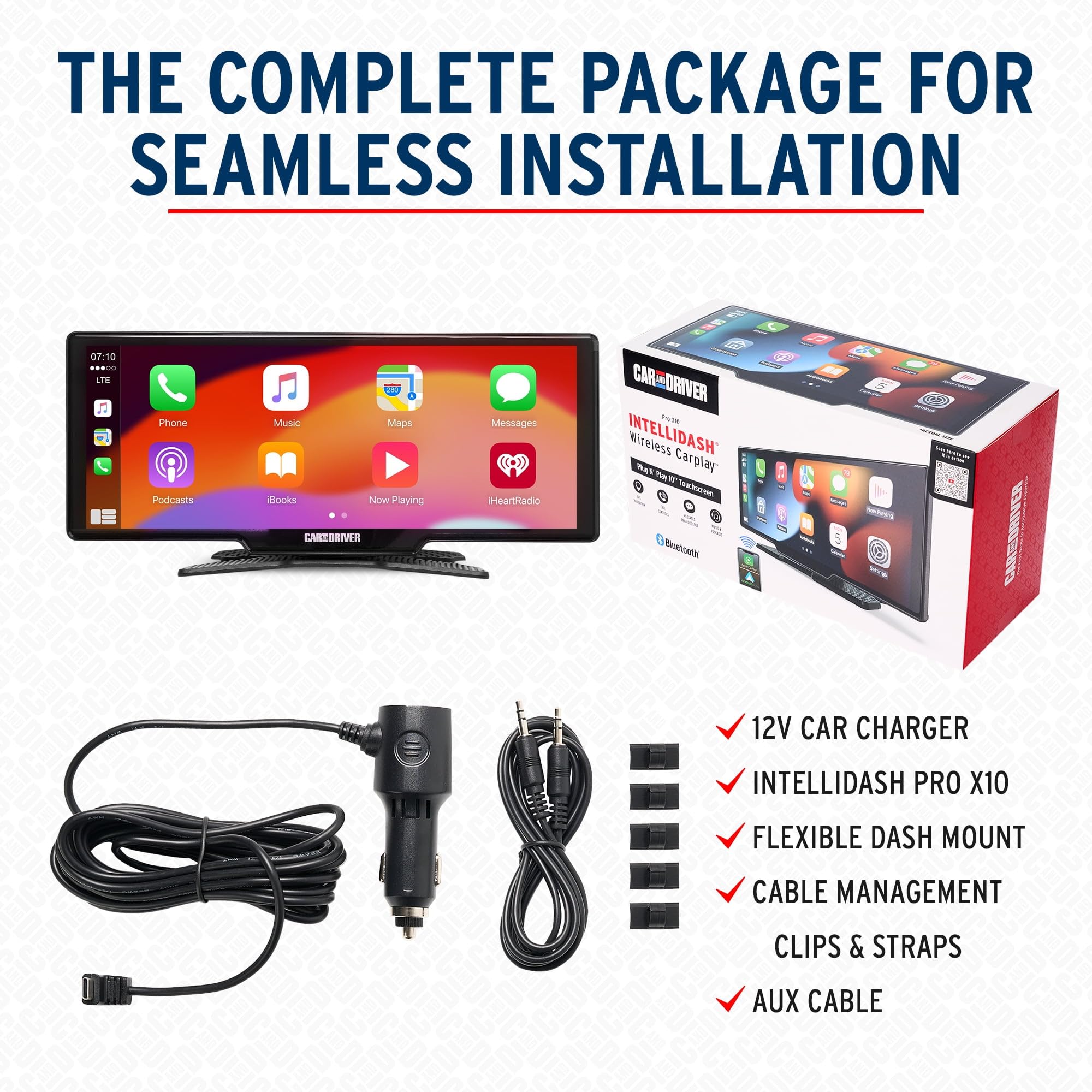 Intellidash Pro X10 Wireless Carplay Android Auto 10" Touchscreen - Pl ...