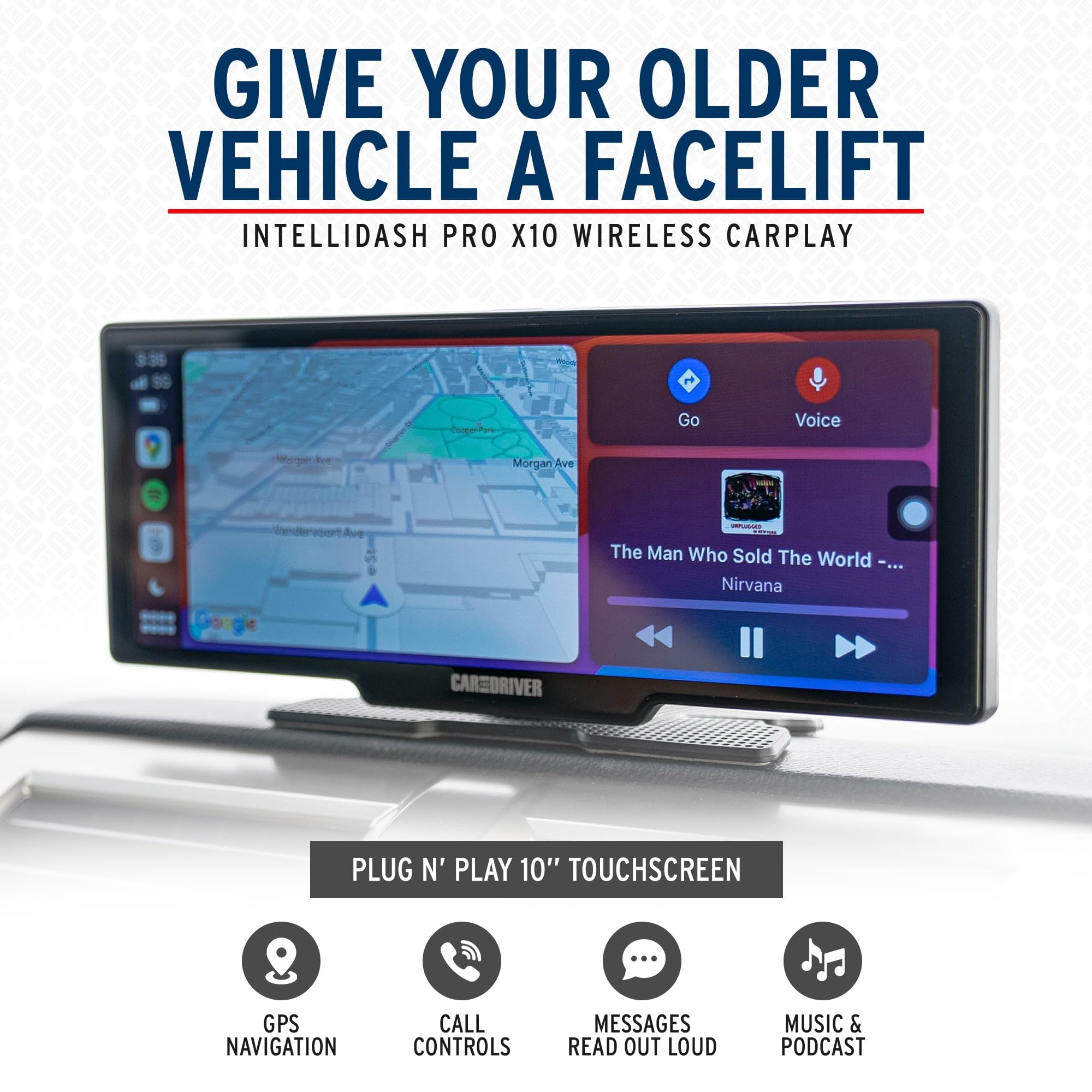 Intellidash Pro X10 Wireless Carplay Android Auto 10" Touchscreen - Pl ...