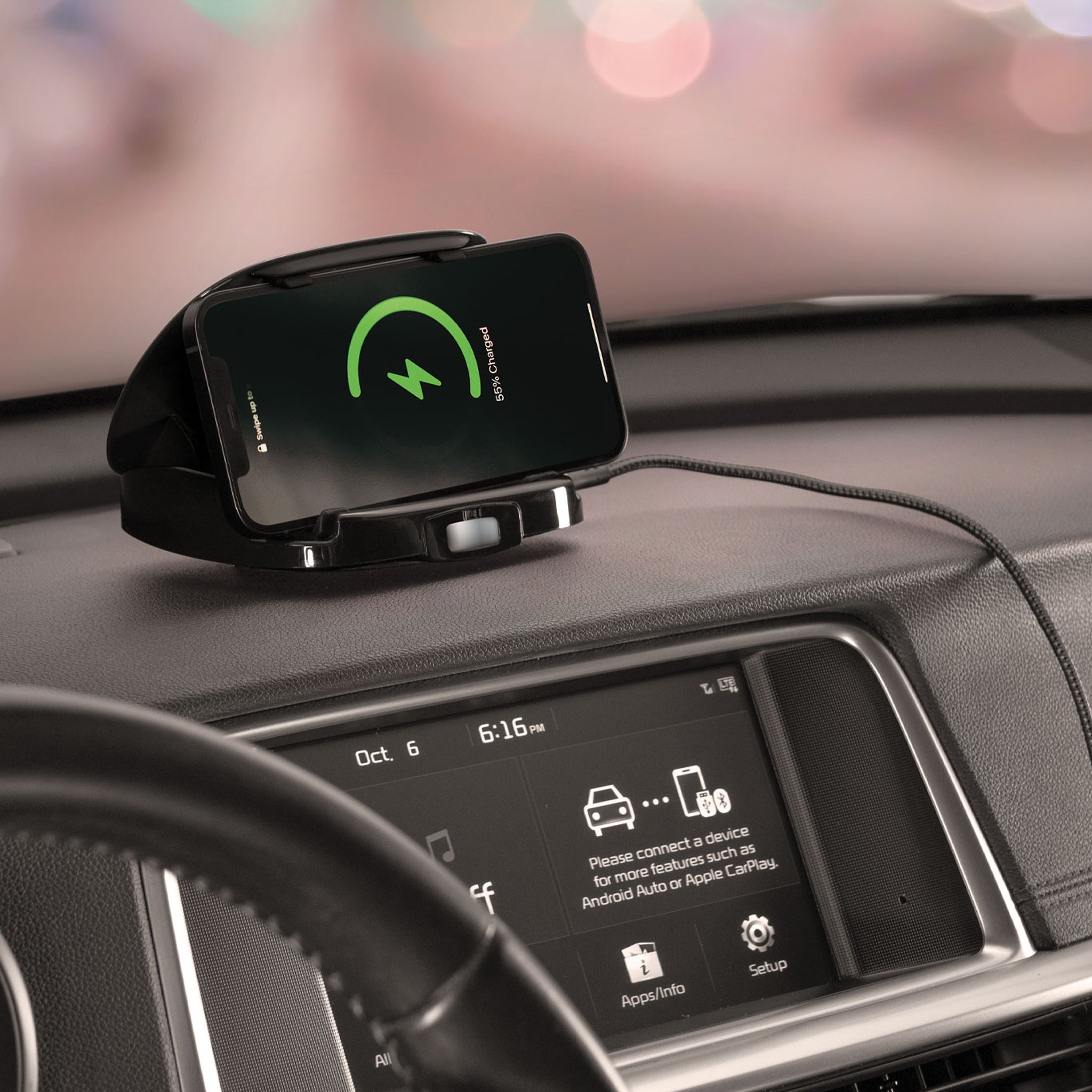 Car and Driver Dashmate Automatic Fast Wireless Charging Mount Black